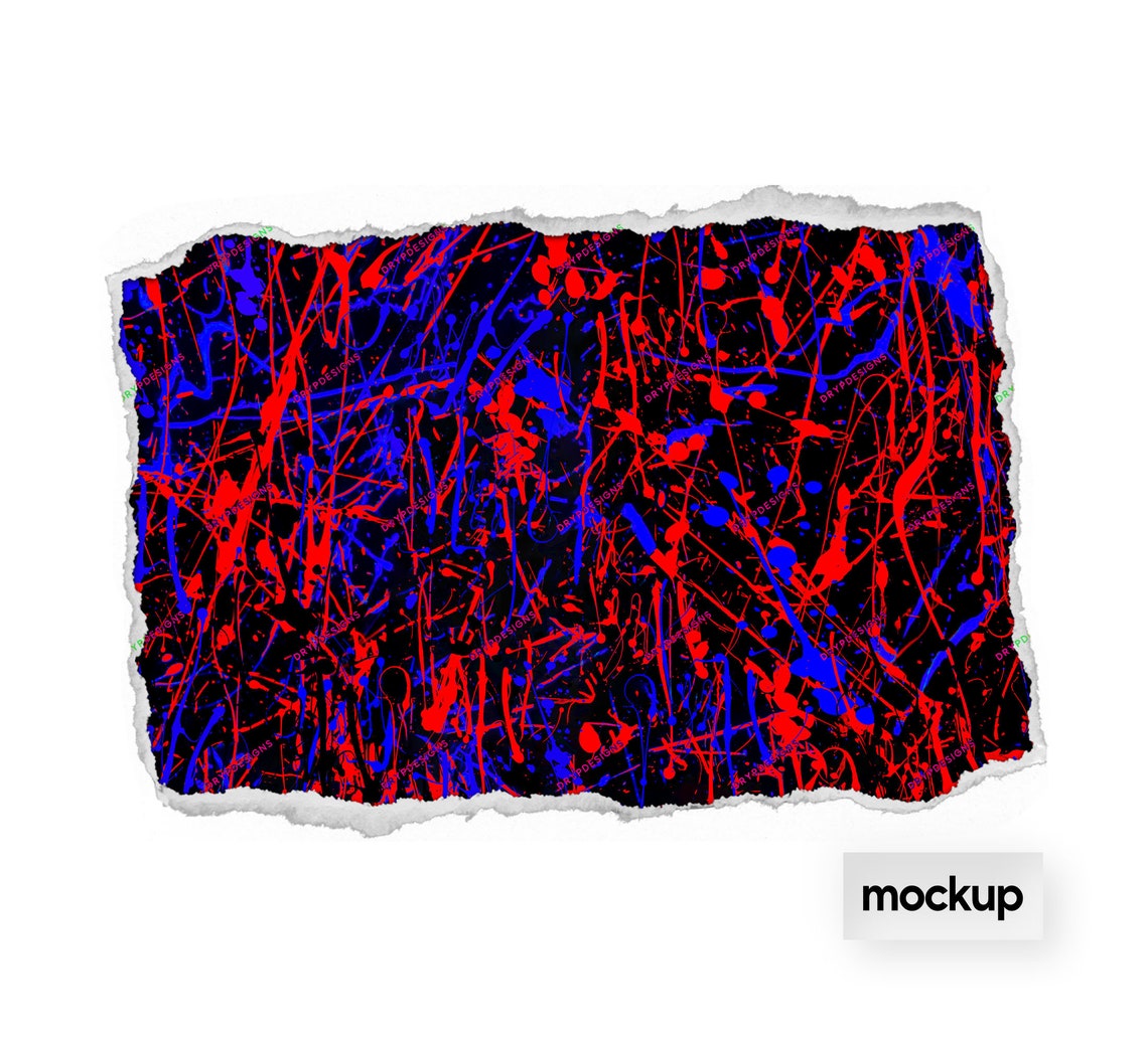 Blue Red Paint Splatter Seamless Digital Paper Background - Etsy