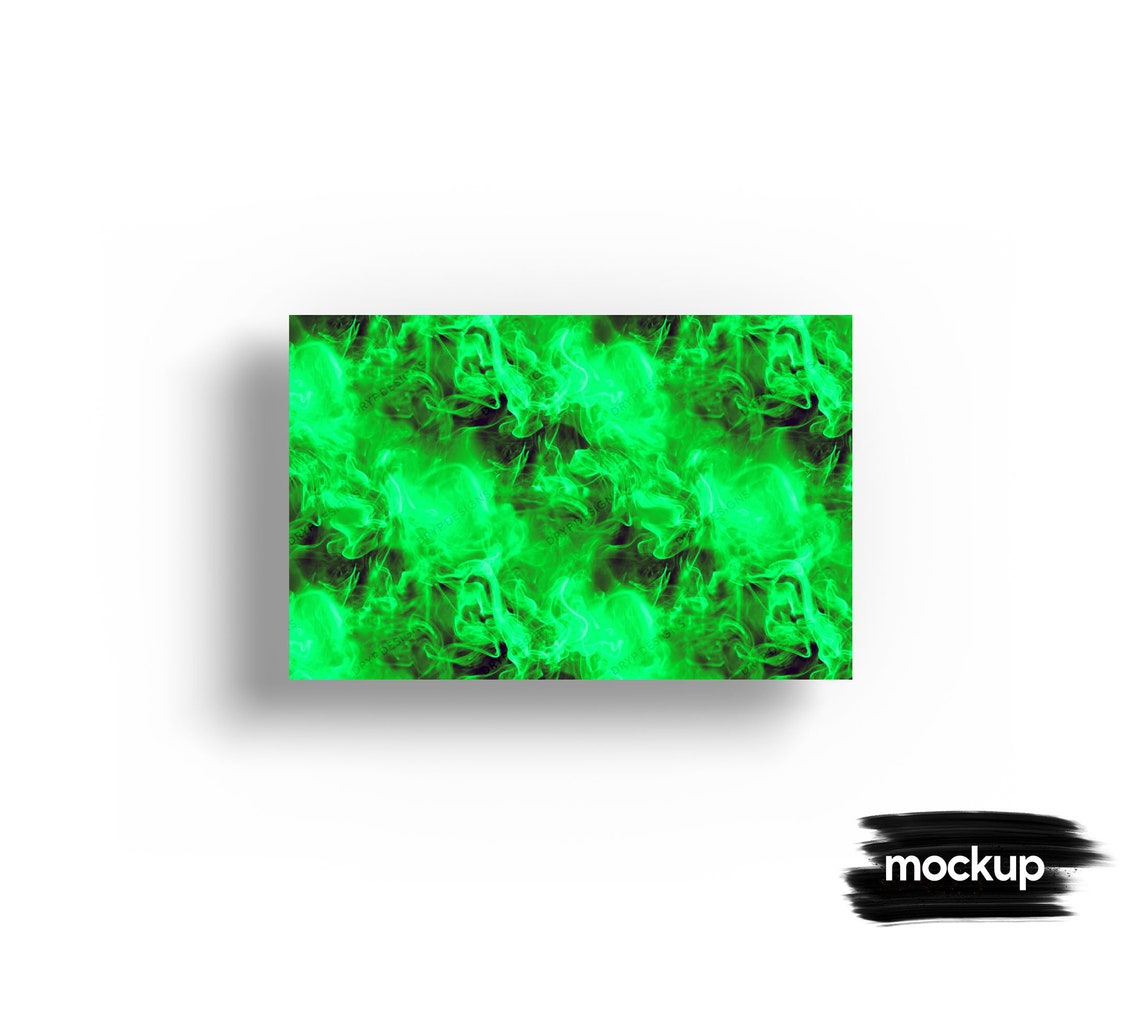 Neon Green Smokey Flames PNG Background Seamless Texture | Etsy Canada