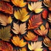 3D Fall Leaves Seamless Digital Paper Background Realistic Orange Leaf ...