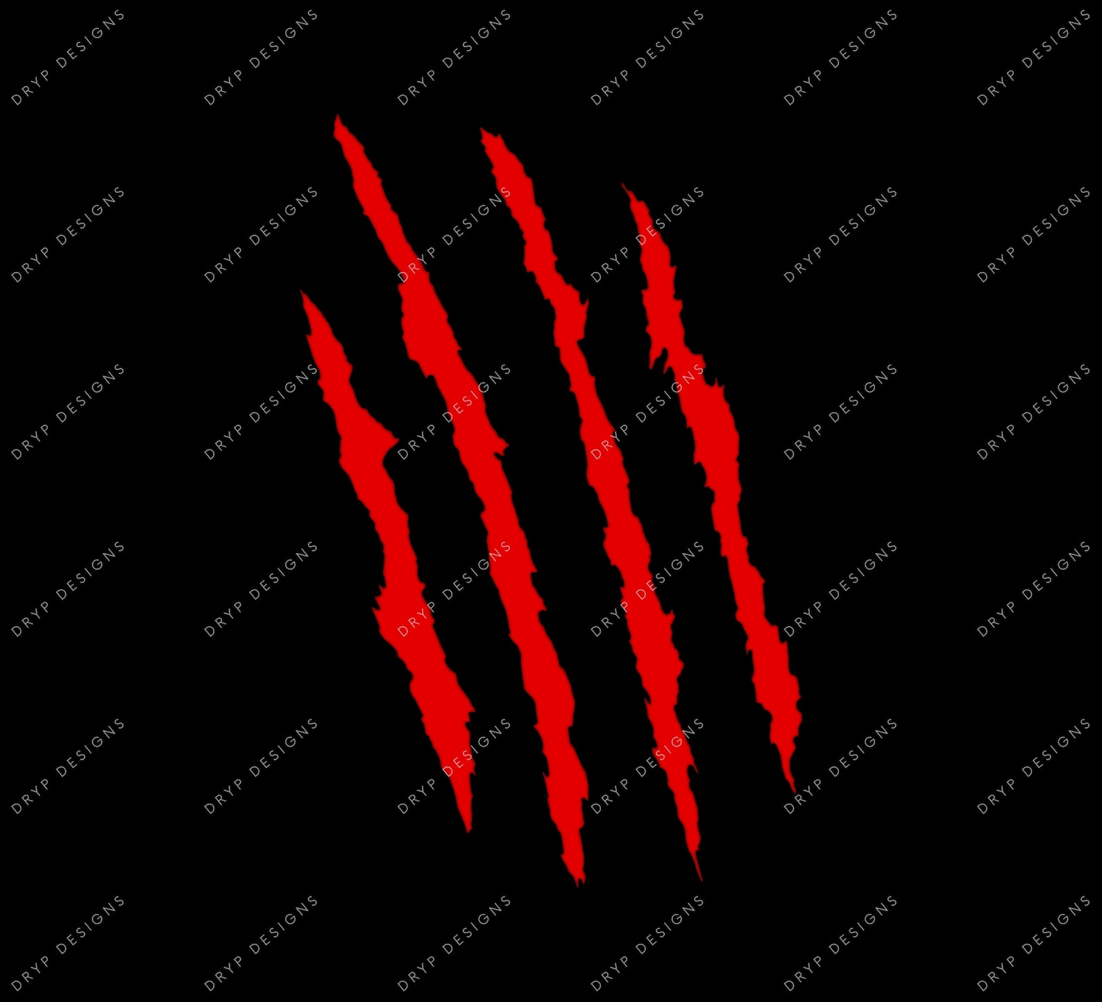 Black + Red Claw Mark Scratches SVG + PNG - Digital Download File - Etsy