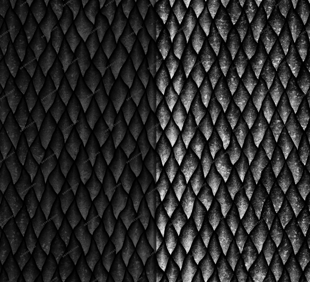Black Dragon Scales Seamless Digital Paper Background Texture - Matte ...