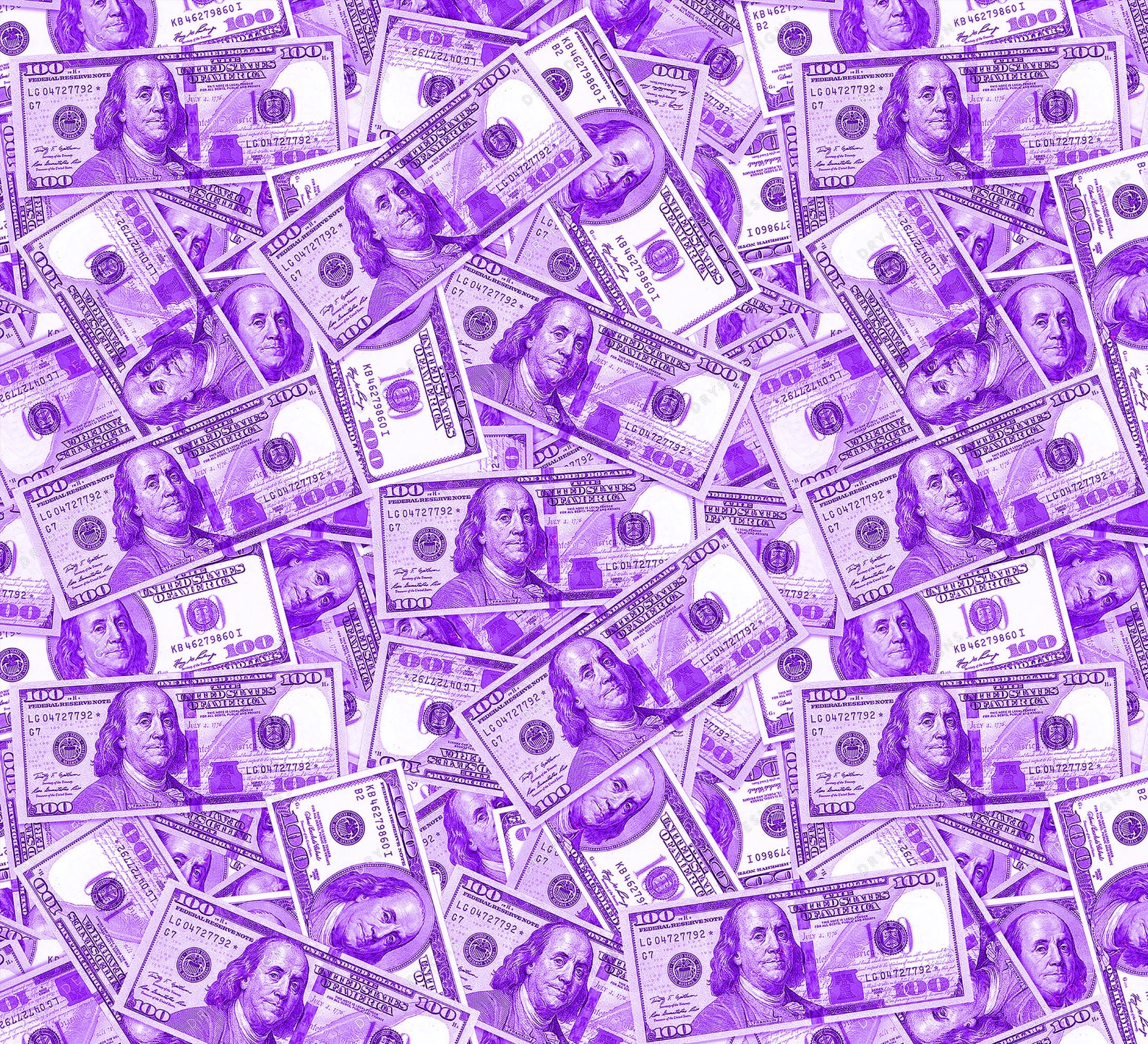 Purple Money Background 100 Dollar Bills Seamless Digital - Etsy