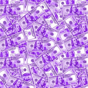 Purple Money Background - 100 Dollar Bills Seamless Digital Paper Cash ...