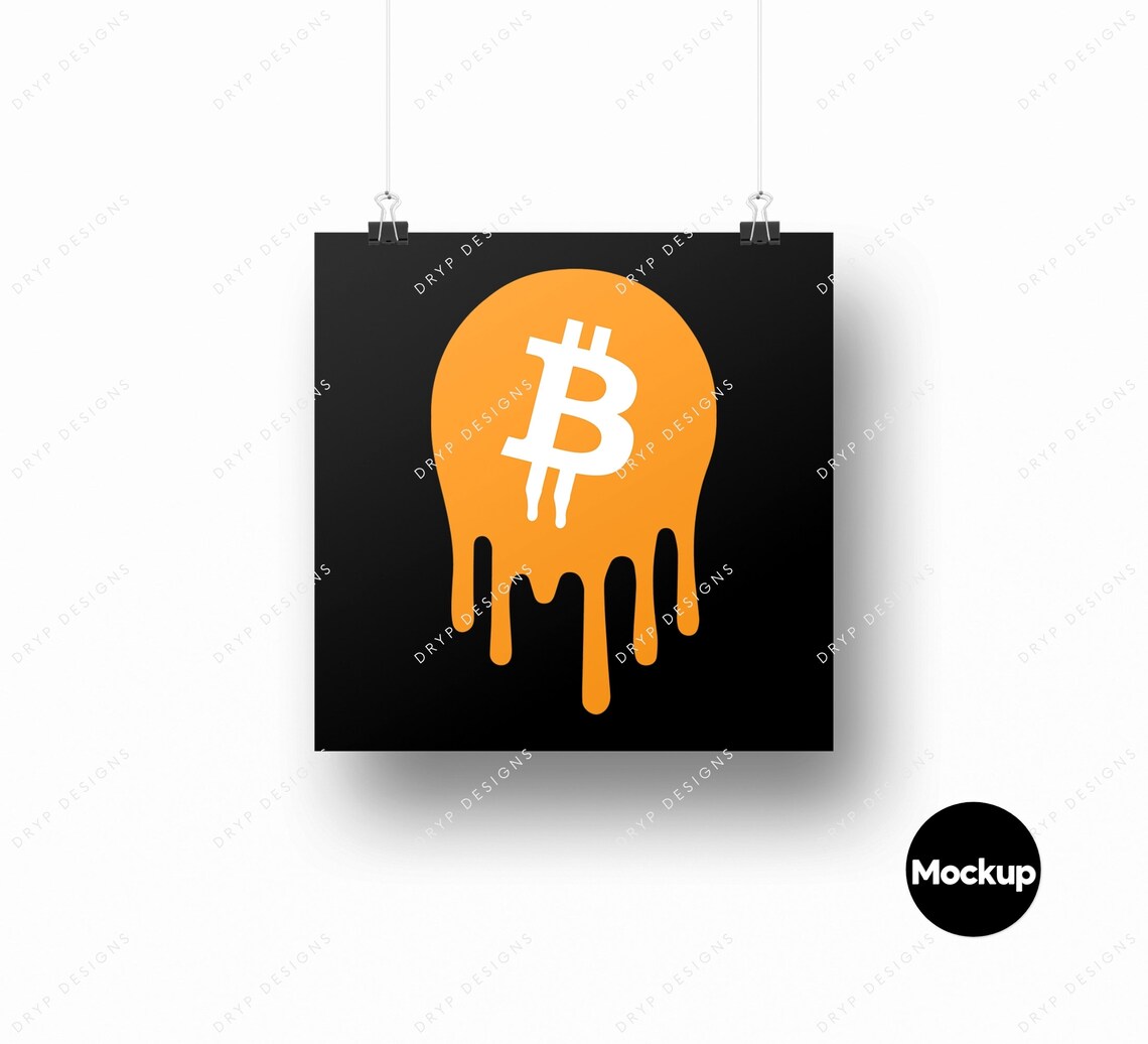 Dripping Bitcoin Logo SVG PNG Digital Download File | Etsy