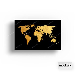 Gold World Map PNG Graphic - Gold Textured Map of World Transparent PNG ...