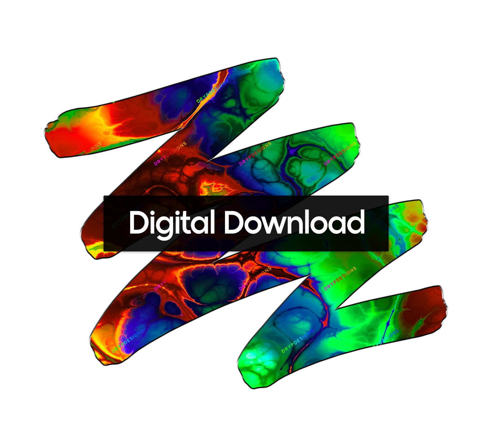 Trippy Psychedelic Rainbow Liquid Seamless Digital Paper - Etsy