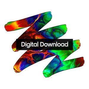 Trippy Psychedelic Rainbow Liquid Seamless Digital Paper Background ...