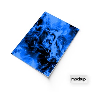Vibrant Blue Smokey Flames Seamless Digital Paper Background Texture ...