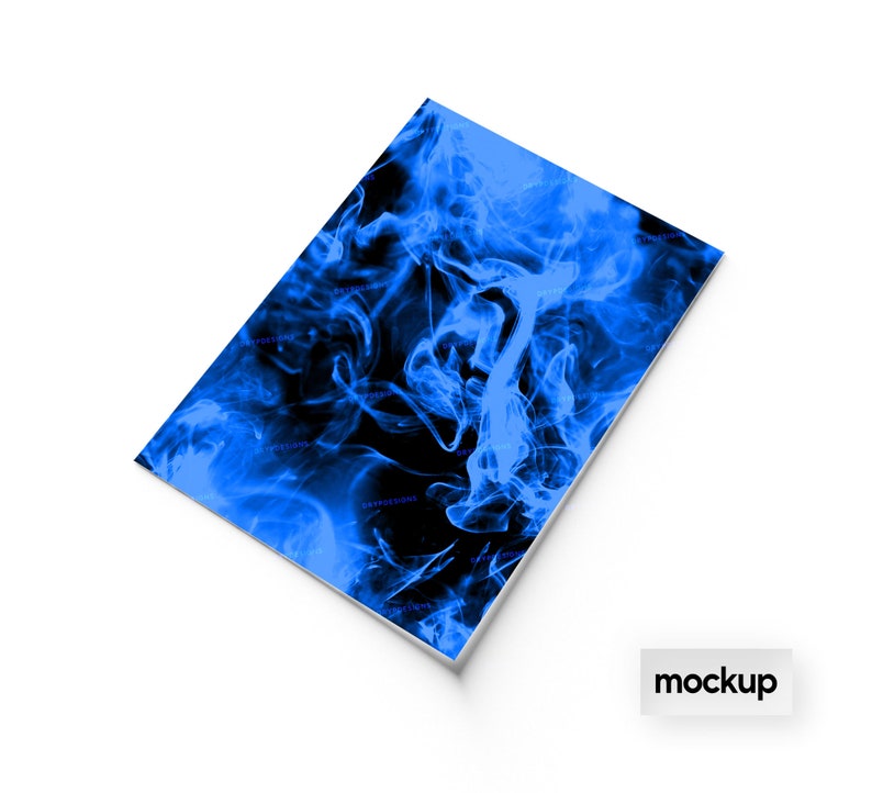 Vibrant Blue Smokey Flames Seamless Digital Paper Background Texture ...