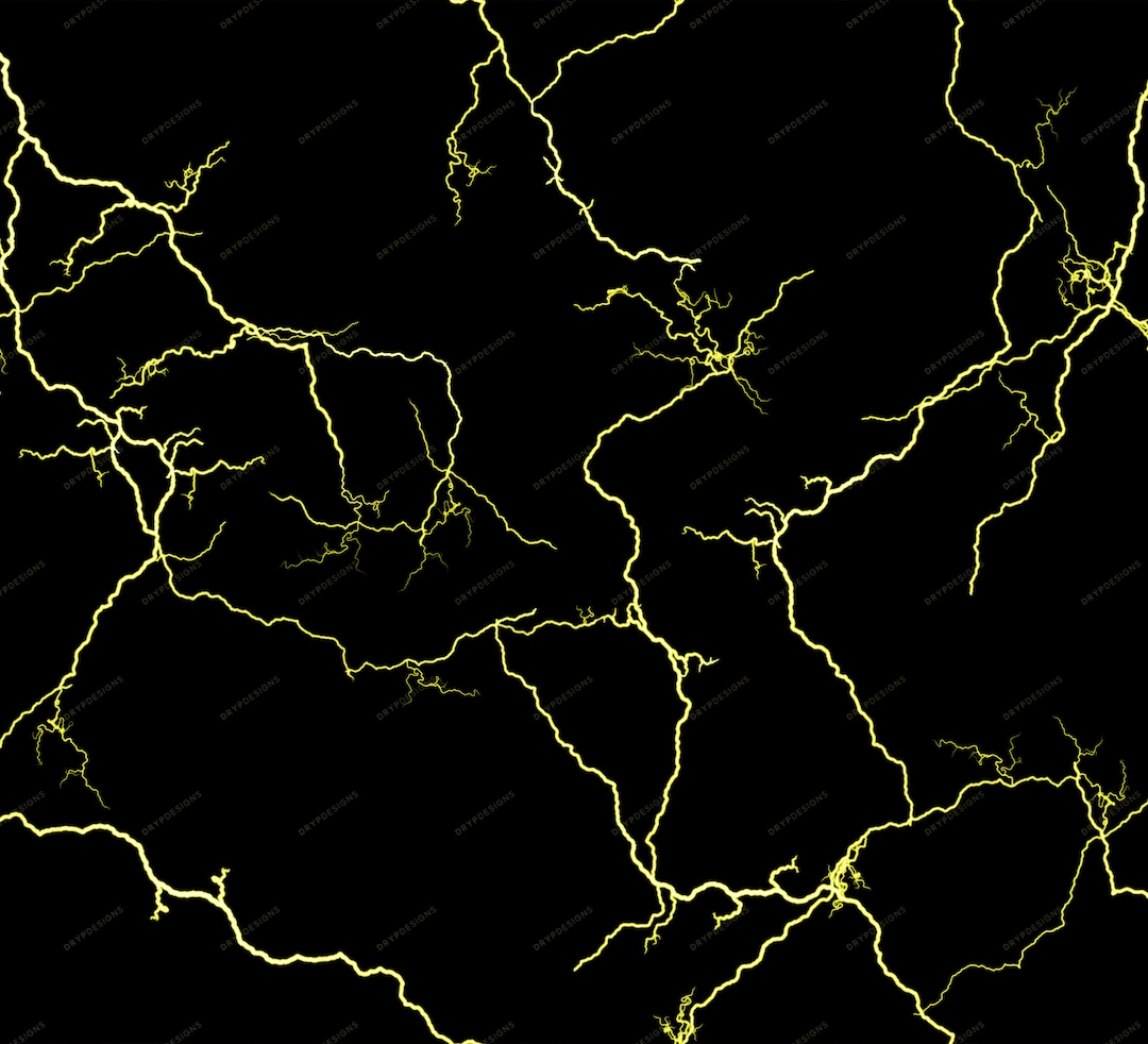 Lightning Bolt Seamless Digital Paper Background - Black Yellow ...
