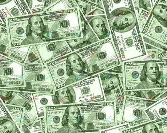 Blue 100 Dollar Bills Cash Money Seamless Digital Background | Etsy