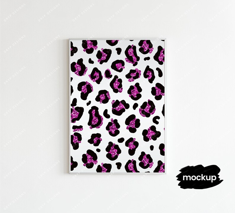 Pink Glitter Leopard Print PNG Seamless Leopard Print - Etsy