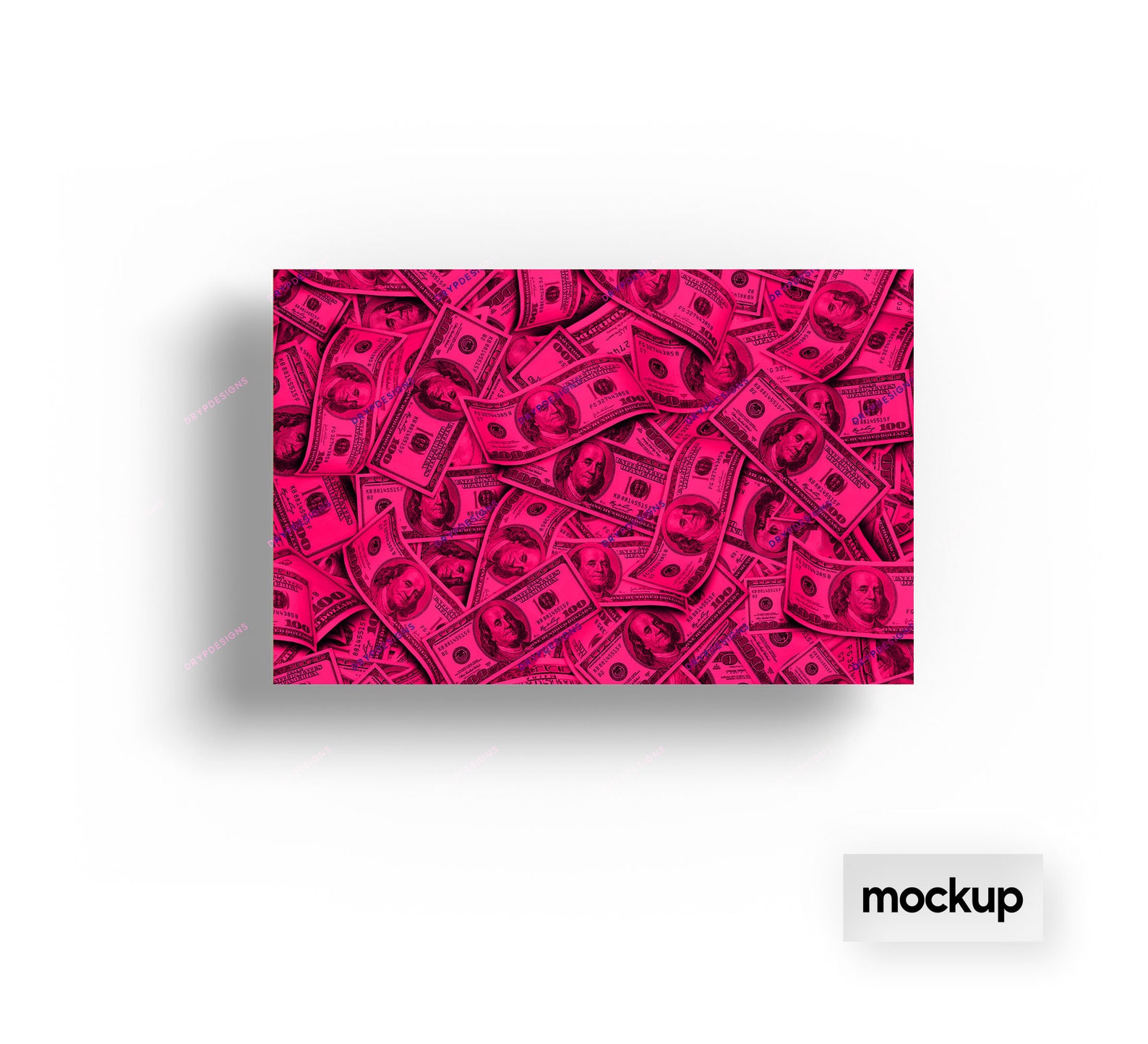 Magenta Pink Raining Money Seamless Digital Paper Background - Etsy