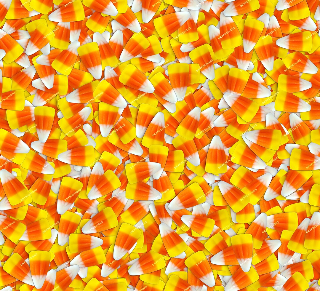 Candy Corn Seamless Background Pattern Overlay PNG - Halloween ...