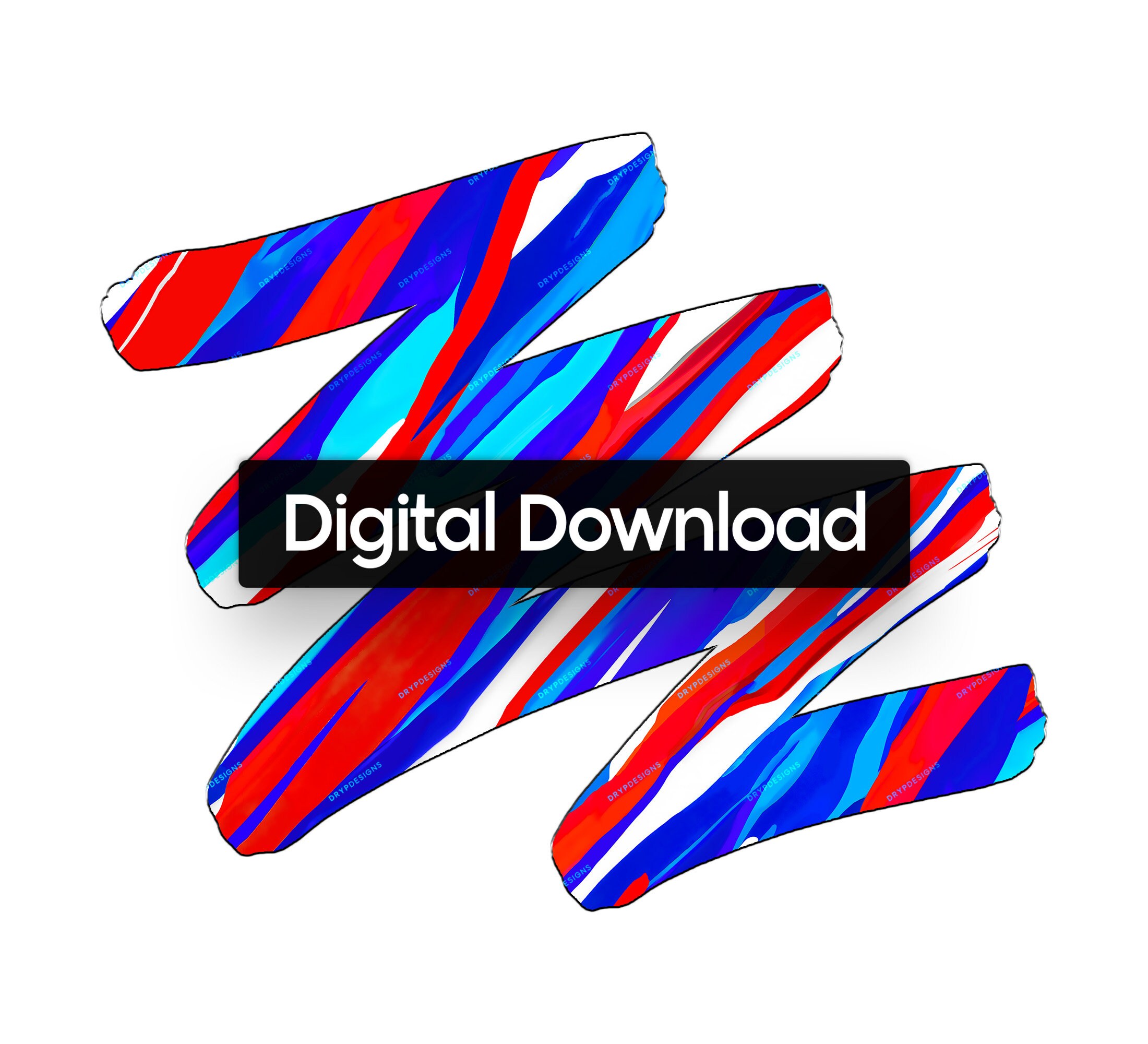 Red + White + Blue Paint Swipes Seamless Digital Paper Background ...