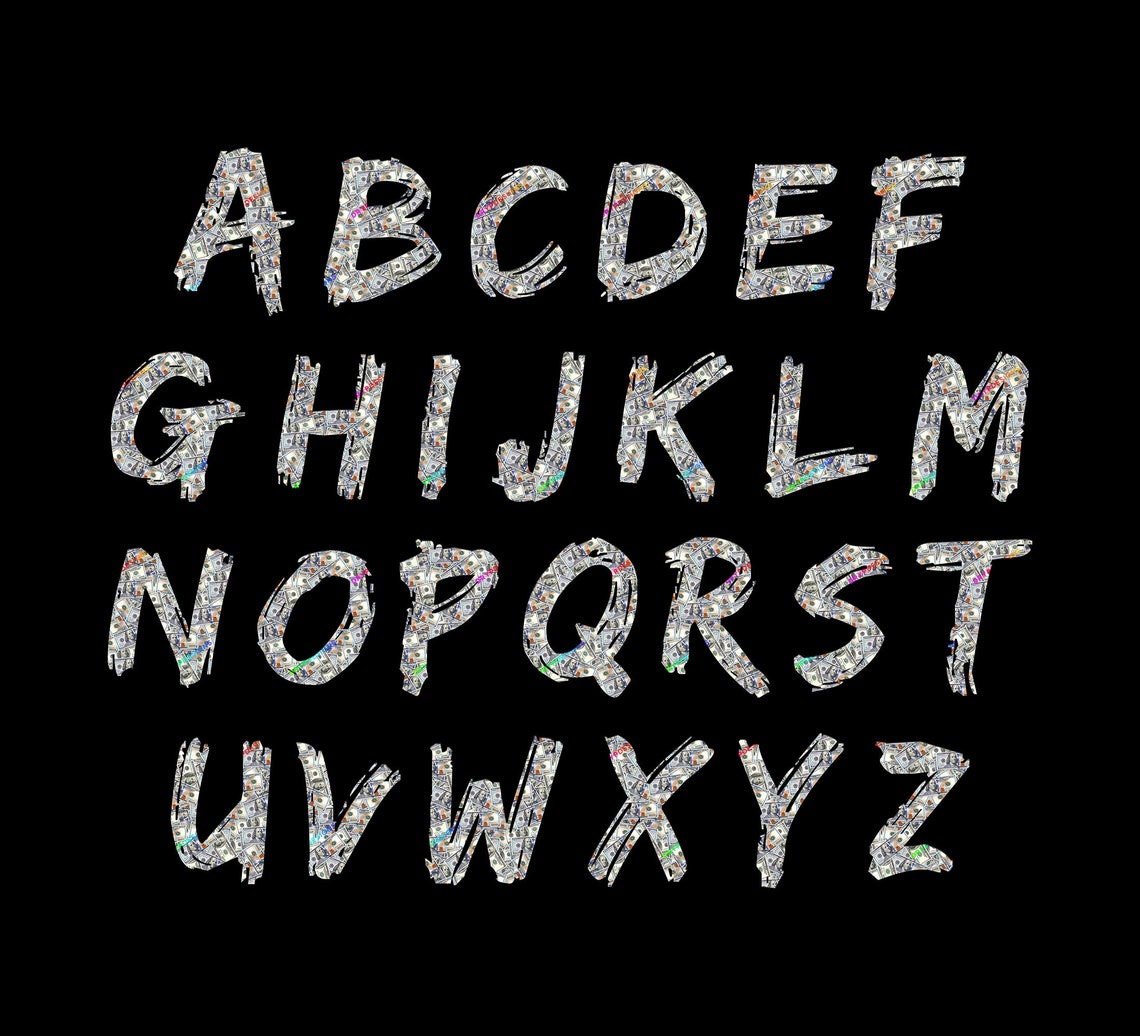 Money Alphabet PNG Letters - Money Font Pattern Fill - Transparent PNG ...