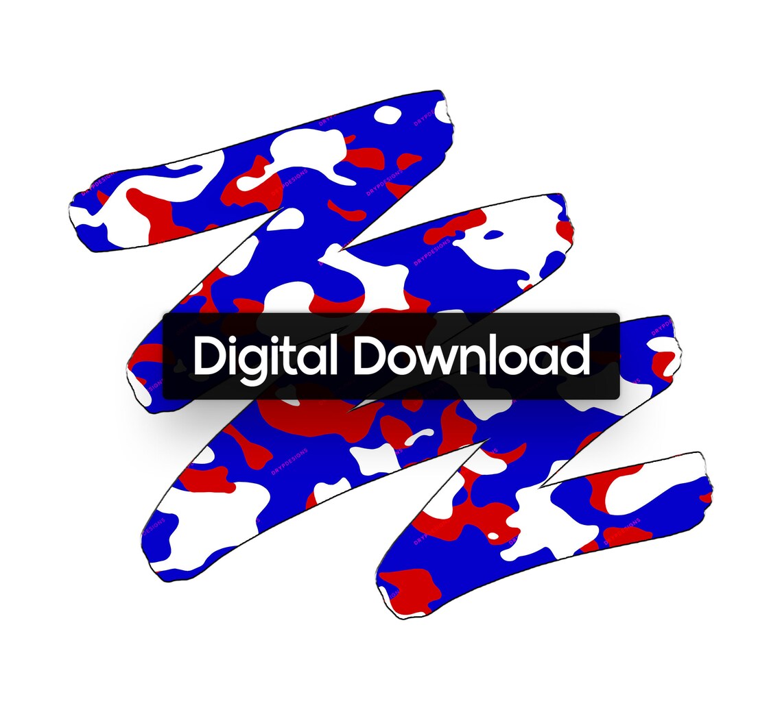Red + White + Blue Camo Seamless Background Pattern - Military ...