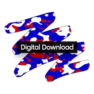 Red + White + Blue Camo Seamless Background Pattern - Military ...