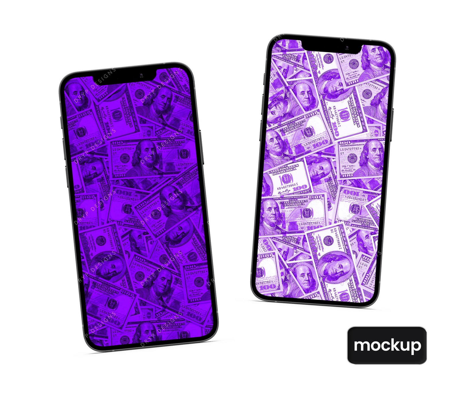 Purple Money Background 100 Dollar Bills Seamless Digital - Etsy