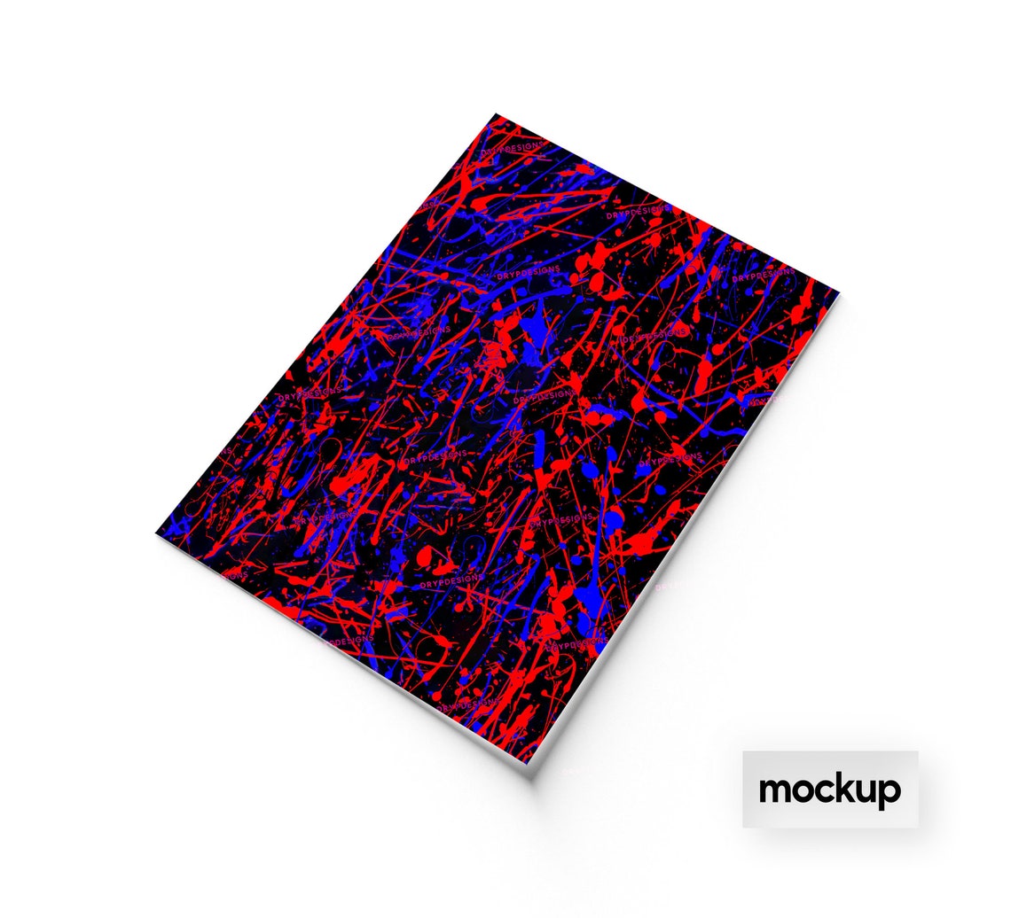 Blue + Red Paint Splatter Seamless Digital Paper Background Texture ...