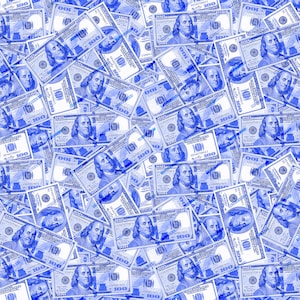Blue 100 Dollar Bills Cash Money Seamless Digital Paper Background ...