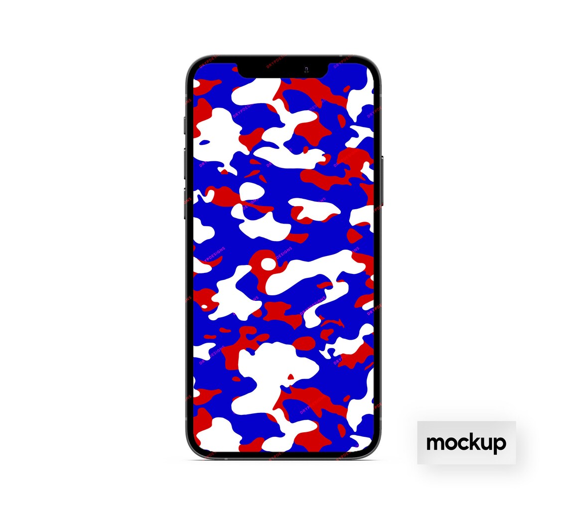 Red + White + Blue Camo Seamless Background Pattern - Military ...