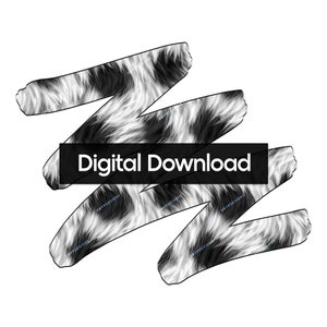 Black + White Spotted Animal Fur Seamless Digital Paper Background Texture - Realistic Faux Fur ...