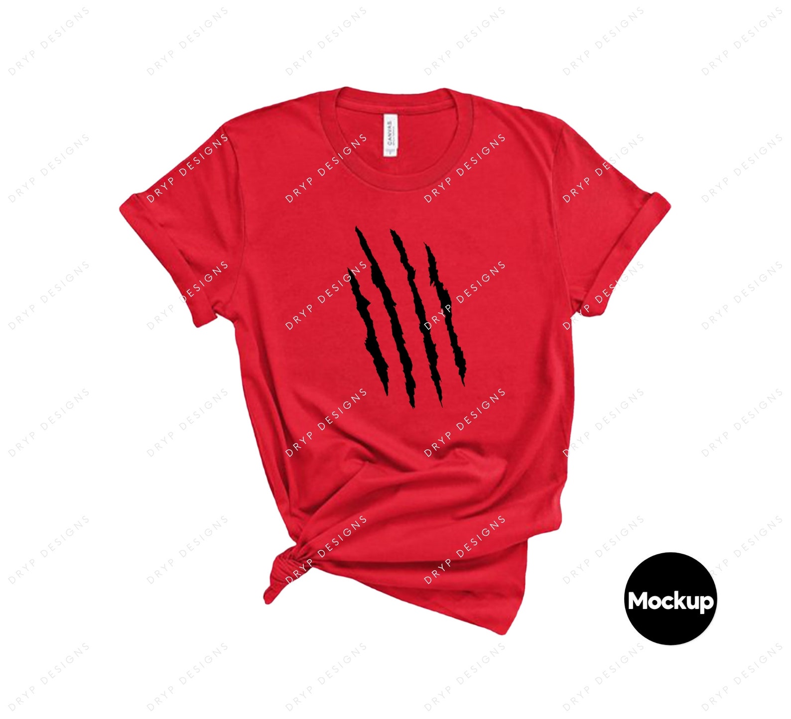 Black + Red Claw Mark Scratches SVG + PNG - Digital Download File - Etsy