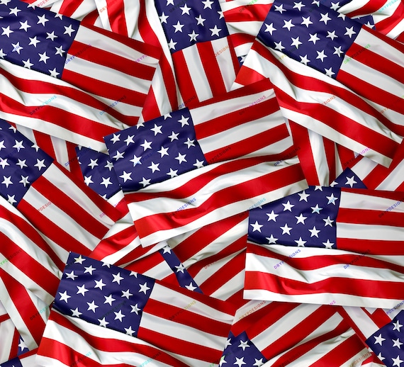 US American Flag Seamless Background Pattern Patriotic - Etsy