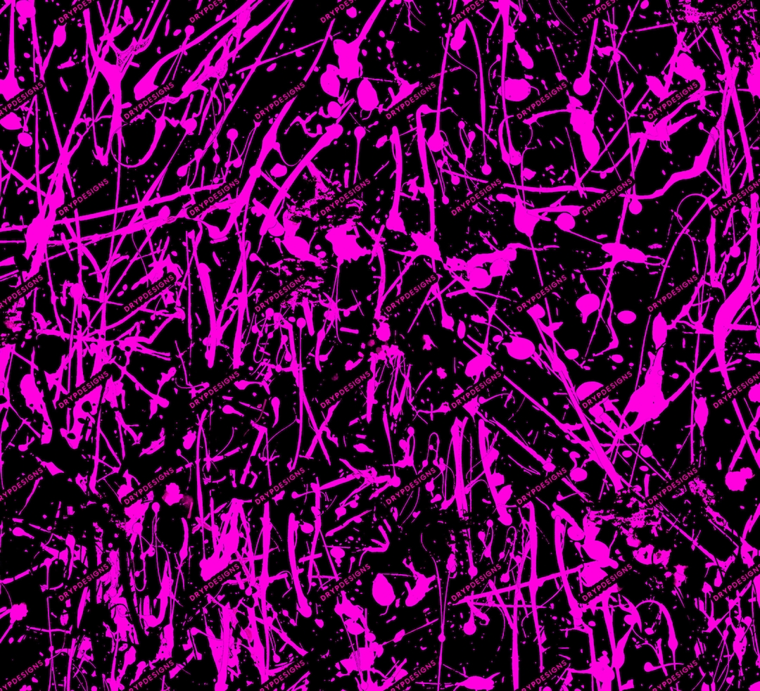 Hot Pink Neon Paint Splatter Seamless Background Texture - Hot Pink ...