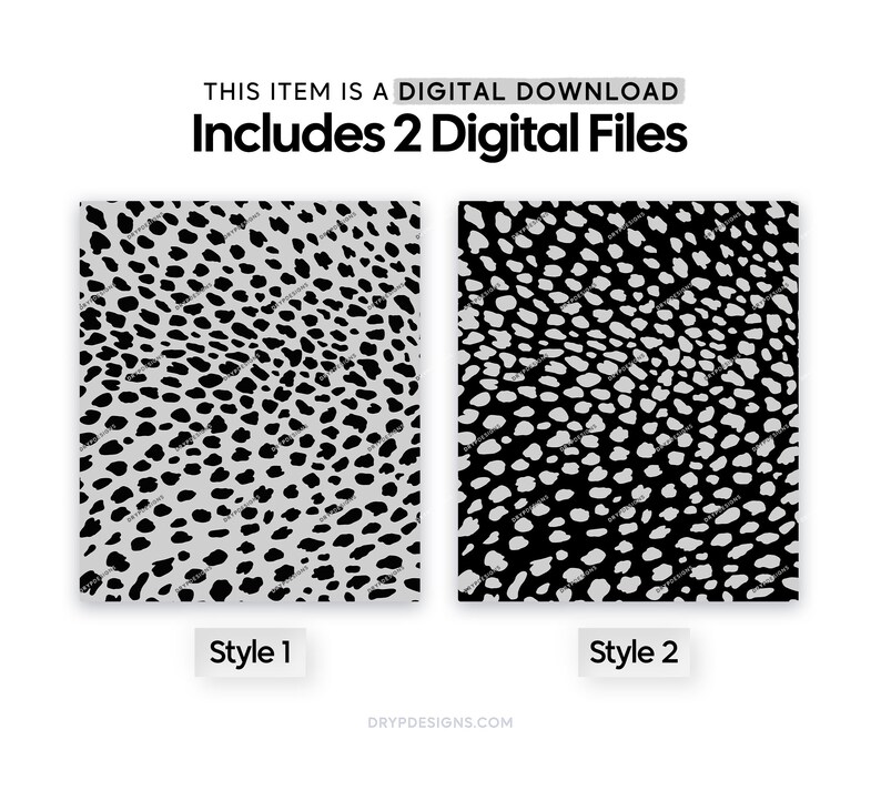 Black + Gray Animal Spots Seamless Background Pattern - Monotone ...