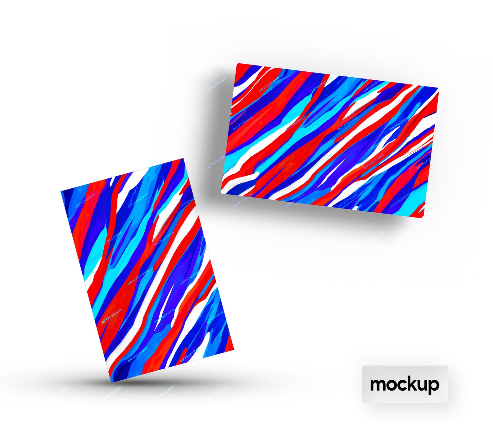 Red + White + Blue Paint Swipes Seamless Digital Paper Background ...