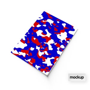 Red + White + Blue Camo Seamless Background Pattern - Military ...