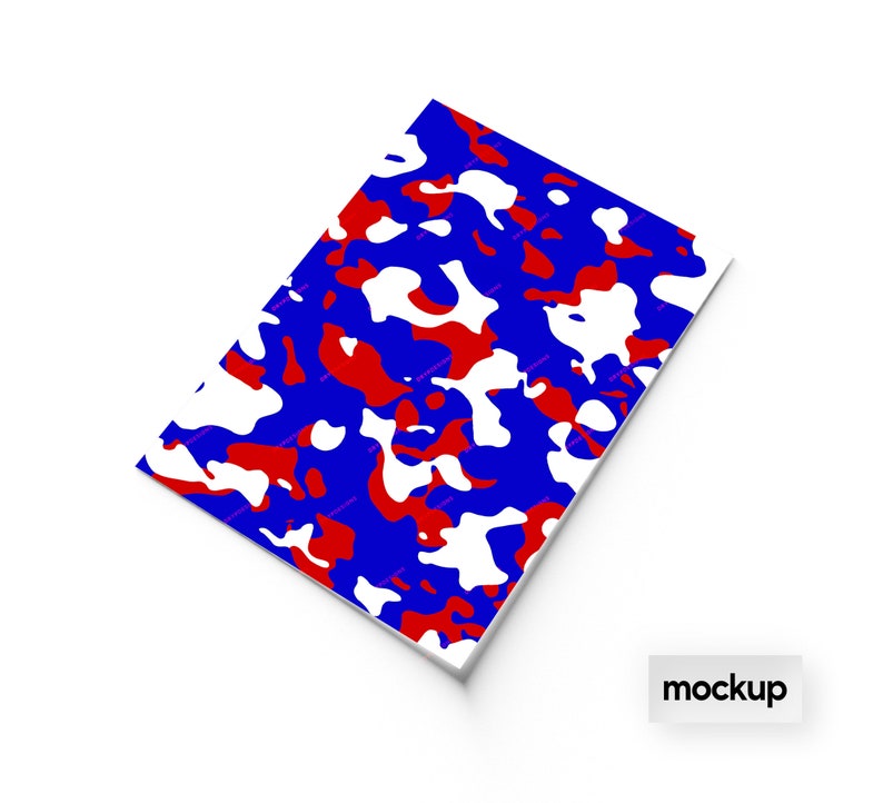 Red + White + Blue Camo Seamless Background Pattern - Military ...