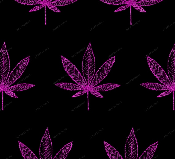 Pink Glitter Pot Leaf PNG Graphic Weed Leaf Seamless Pattern | Etsy