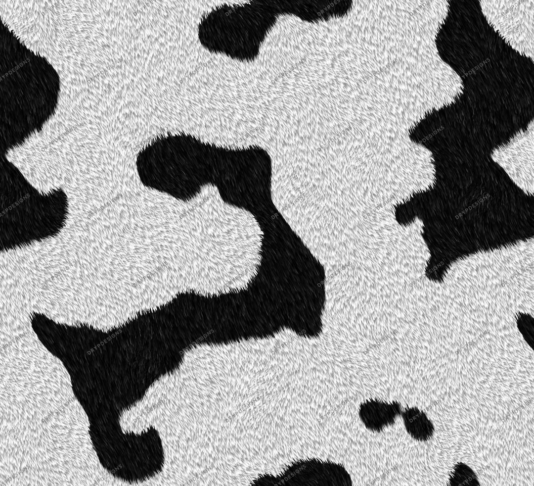 Realistic Cowhide Seamless Background Texture - Cow Print Animal Print ...