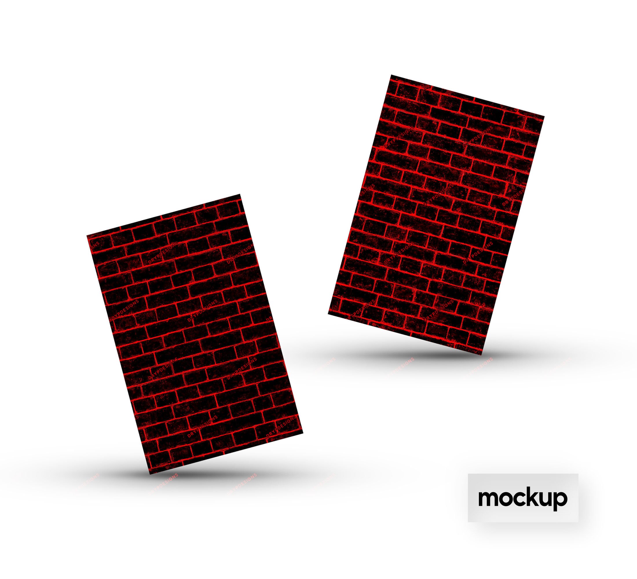 Red Neon Brick Wall Seamless Background Texture Vibrant - Etsy