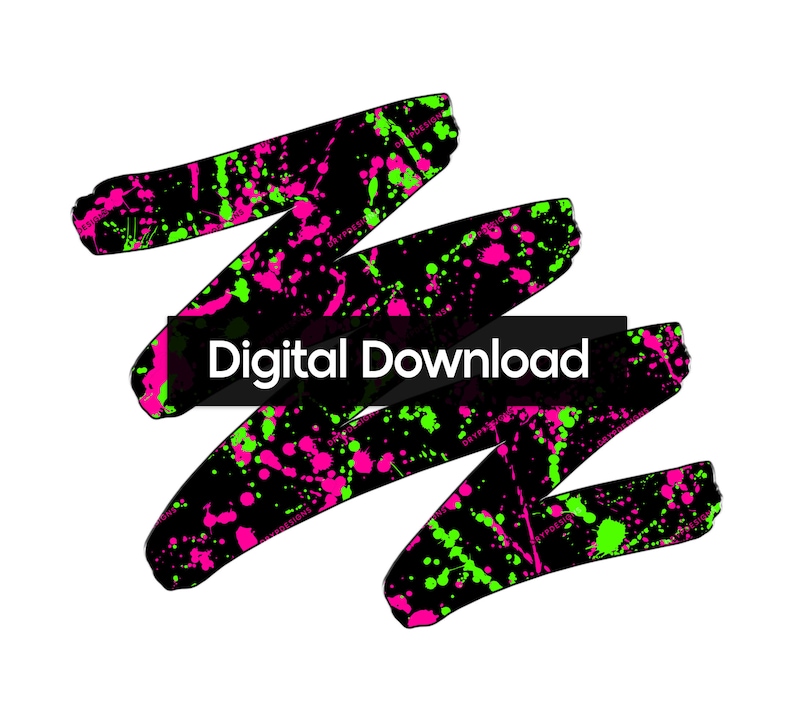 Pink Green Neon Paint Splatter Seamless Digital Paper - Etsy