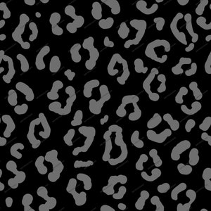 Black + Gray Leopard Print Seamless Background Pattern - Dark Bold ...