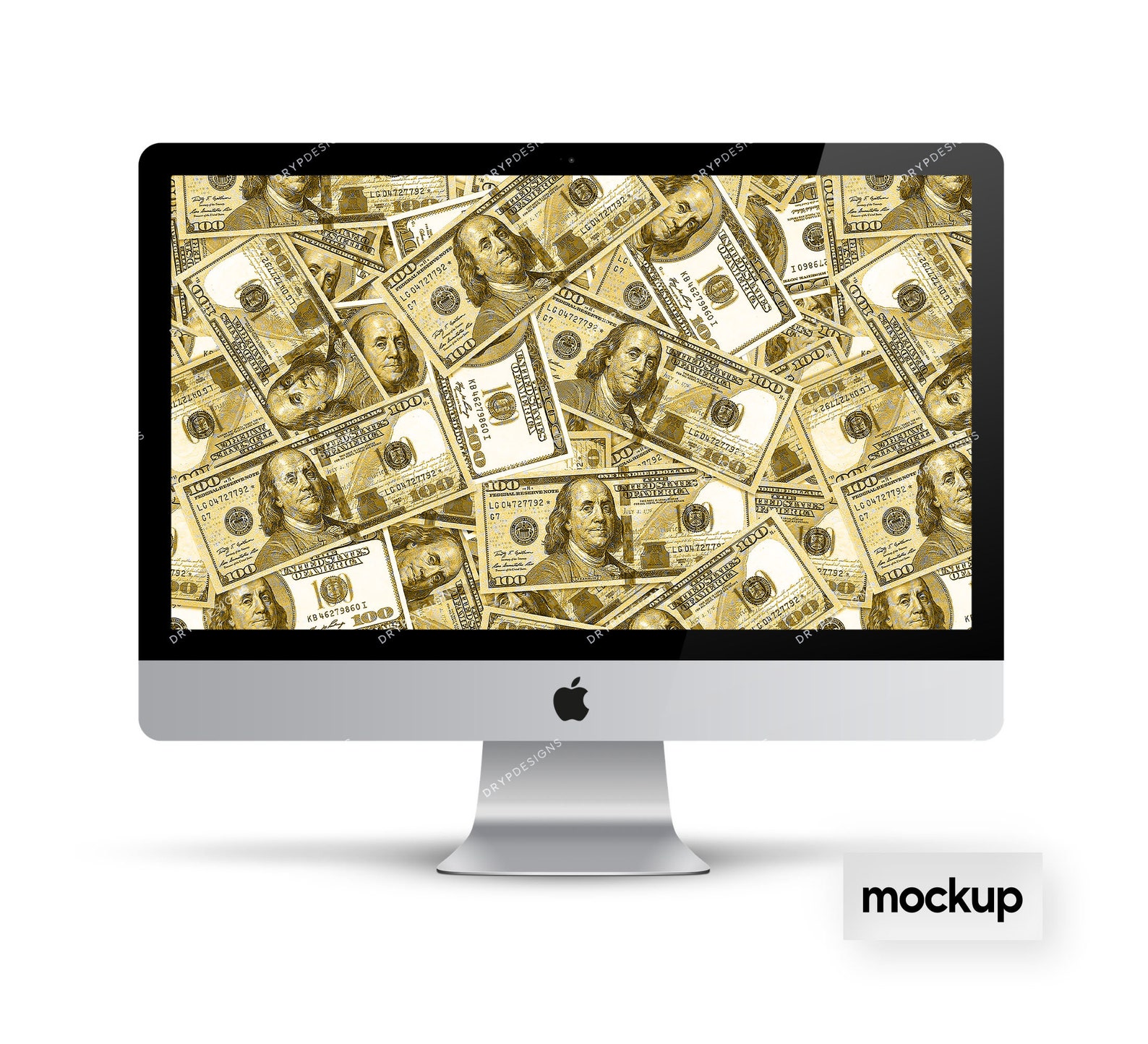 Gold Money Digital Background - 100 Dollar Bills Seamless Digital Paper ...