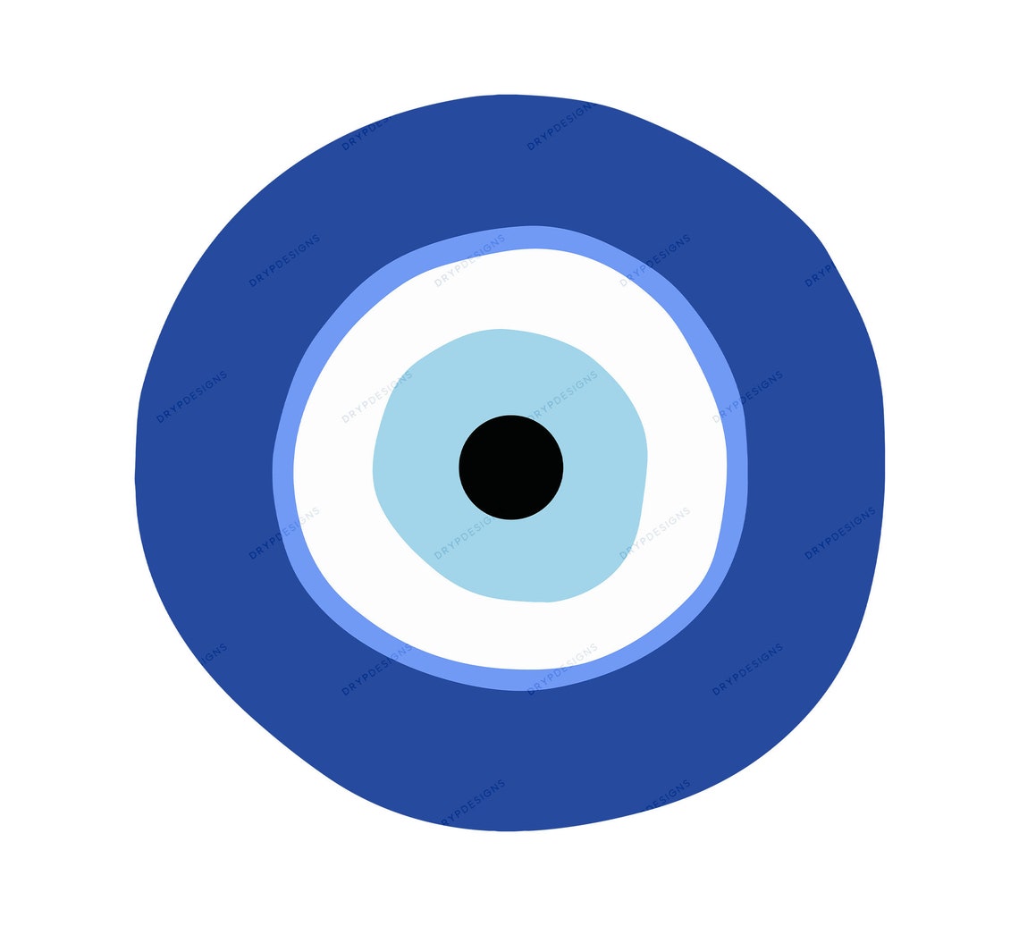 Greek Evil Eye Symbol SVG + PNG Graphic - Blue Evil Eye PNG ...