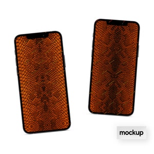 Orange Snakeskin Seamless Digital Paper Background Texture - Python ...