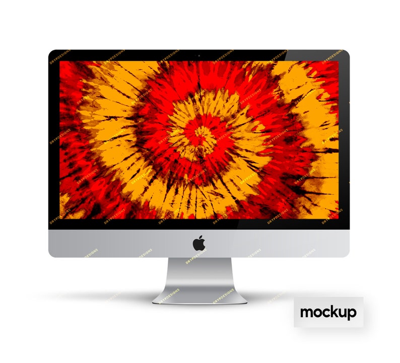 Fiery Orange Tiedye Swirl Digital Paper Background Texture - Vibrant ...