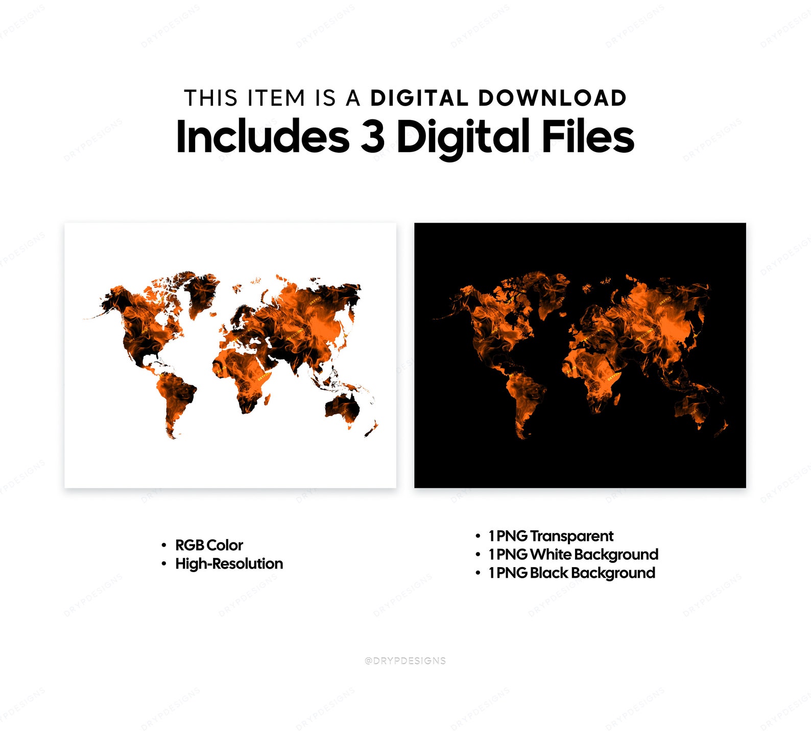 World on Fire Burning World Map PNG Graphic Fire Textured - Etsy