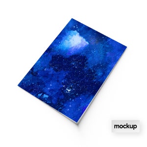 Blue Galaxy Painted Watercolor Seamless Digital Paper Background ...