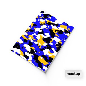 Blue + Yellow Gold Camo Seamless Background Pattern - Military ...