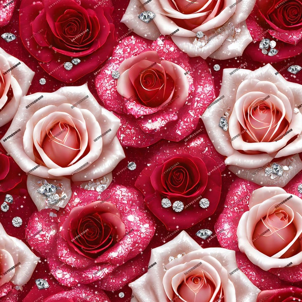 Roses Digital Paper - Etsy