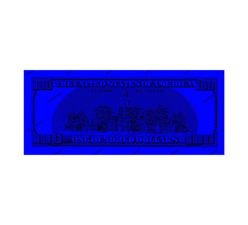 Royal Blue 100 Dollar Bill Money PNG Graphic US One Hundred - Etsy Canada