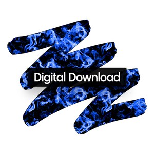 Blazing Blue Flaming Fire Seamless Background Texture - Black + Blue ...