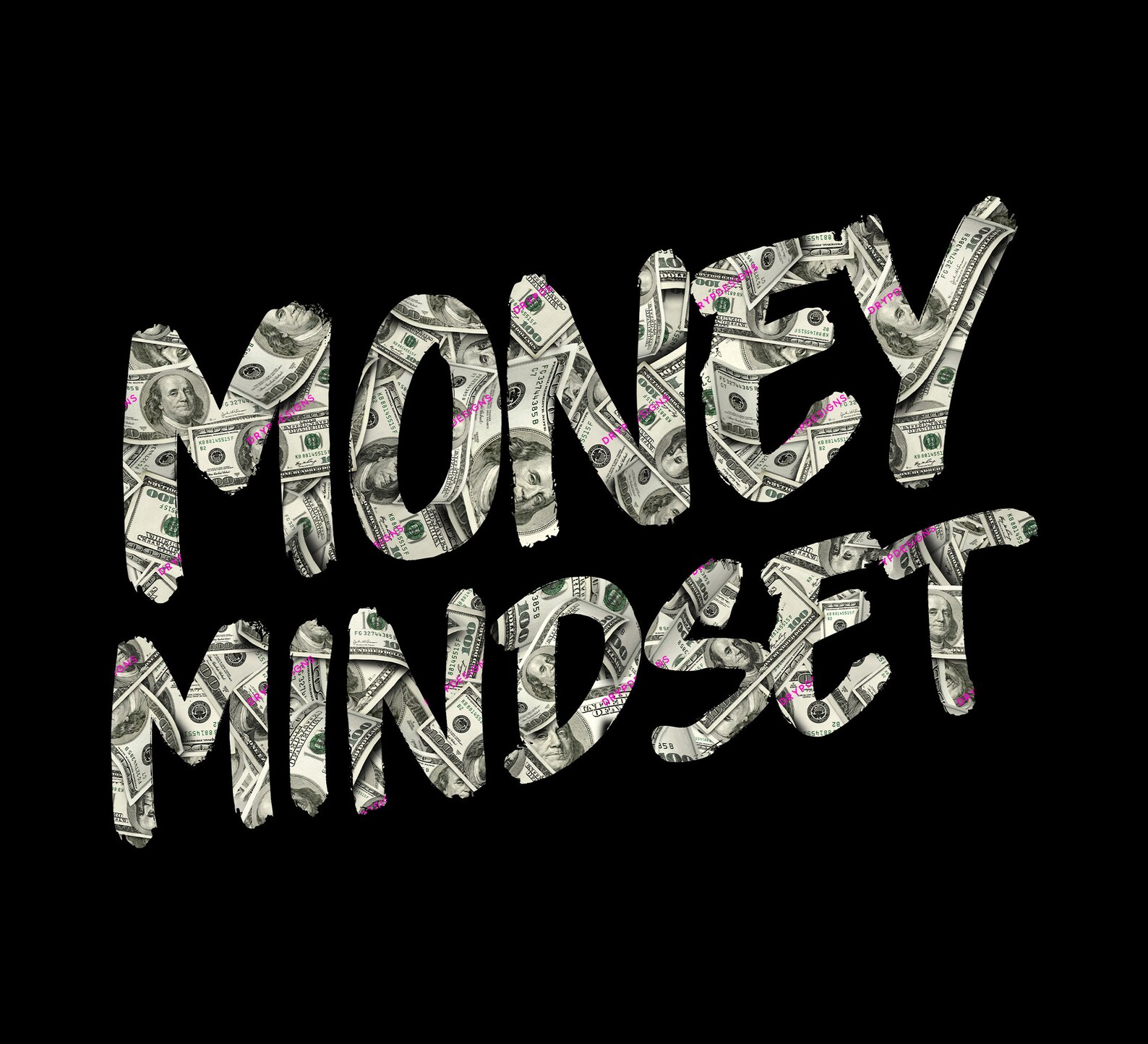 Money Mindset PNG Graphic - Money Pattern Entrepreneur Words ...